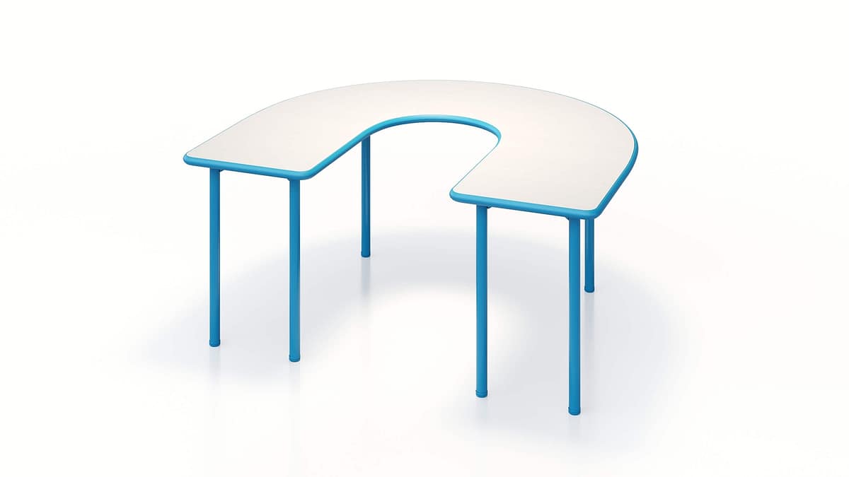 Horseshoe Shaped Table Copenhagen Height Adjustable Horseshoe Shaped 6