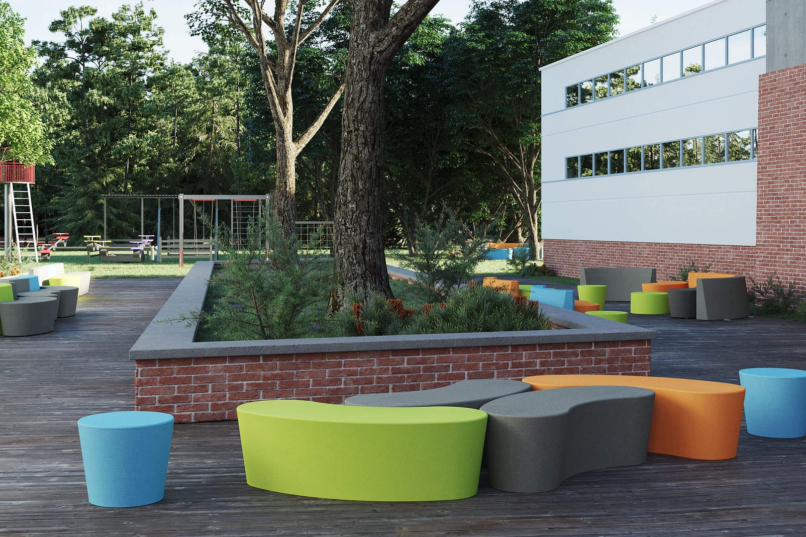 Outdoor Lounge Furniture for Schools - Smith System