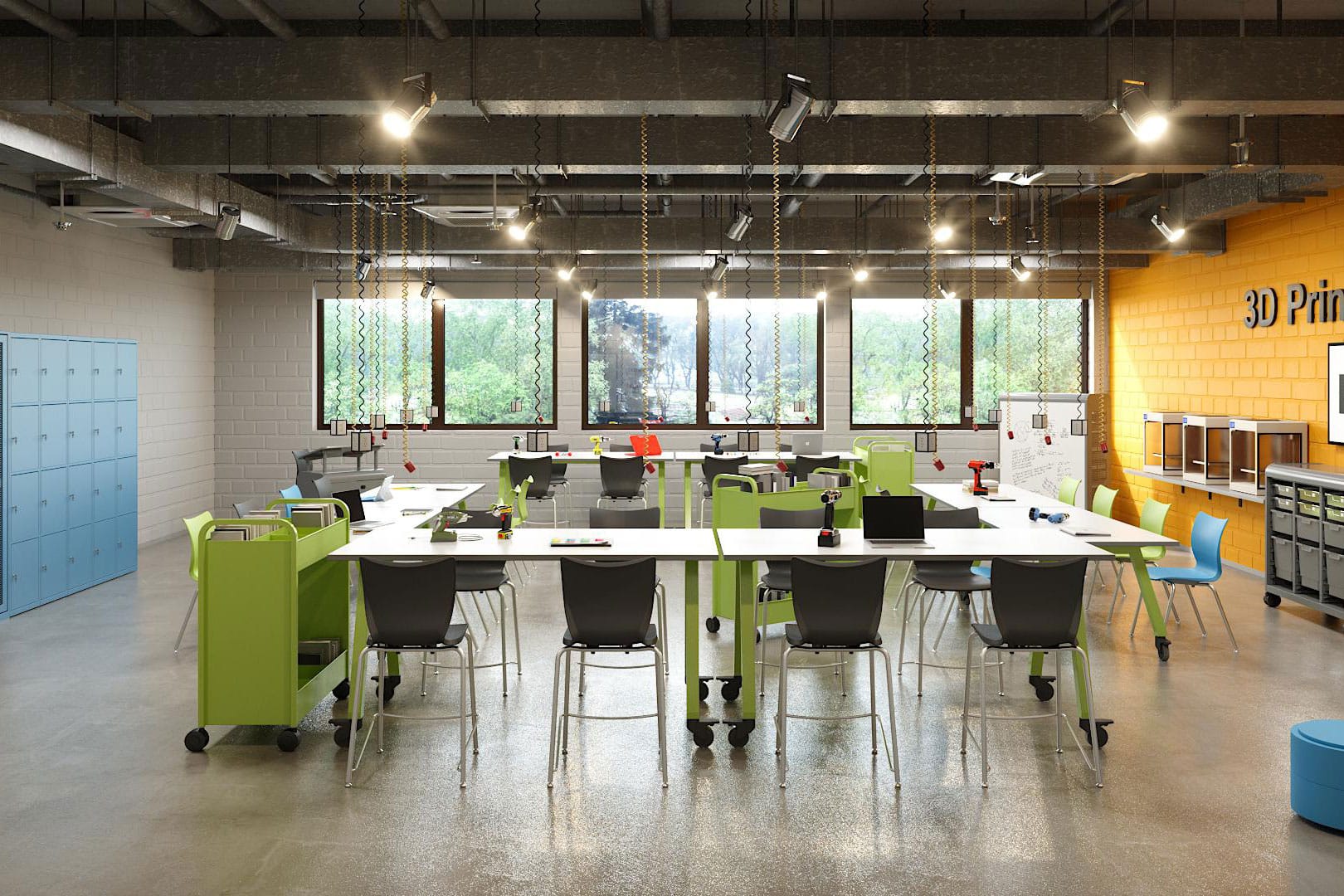 School Makerspace Furniture and Makerspace Environments - Smith System