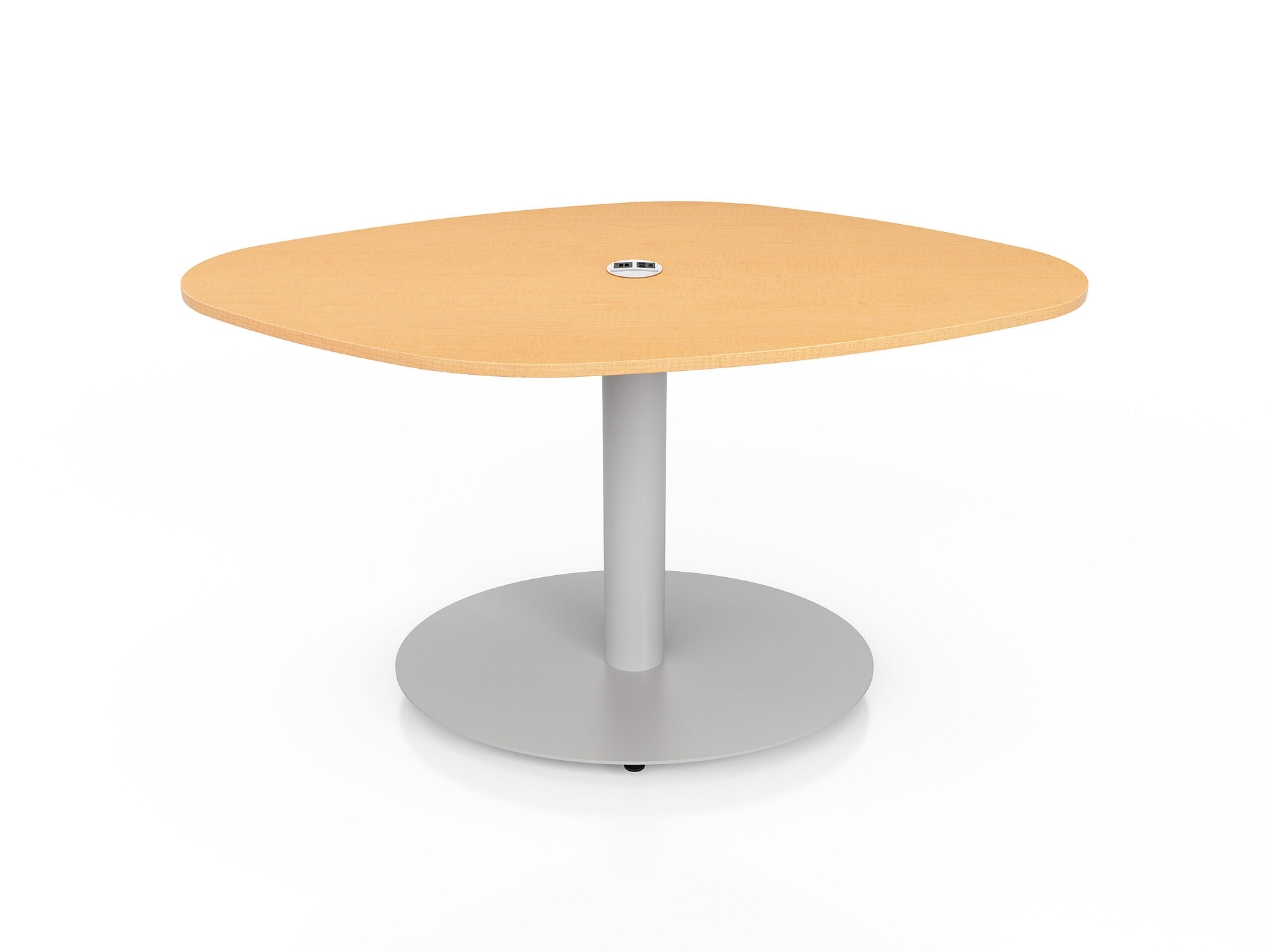 Flowform® Learn Lounge Offset Rectangle Table w/power - Smith System®
