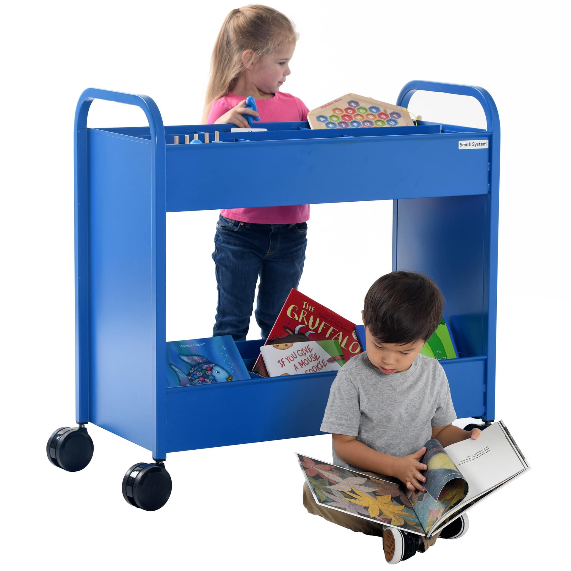 School Library Book Carts - Shelving for Classroom Organization - Smith ...
