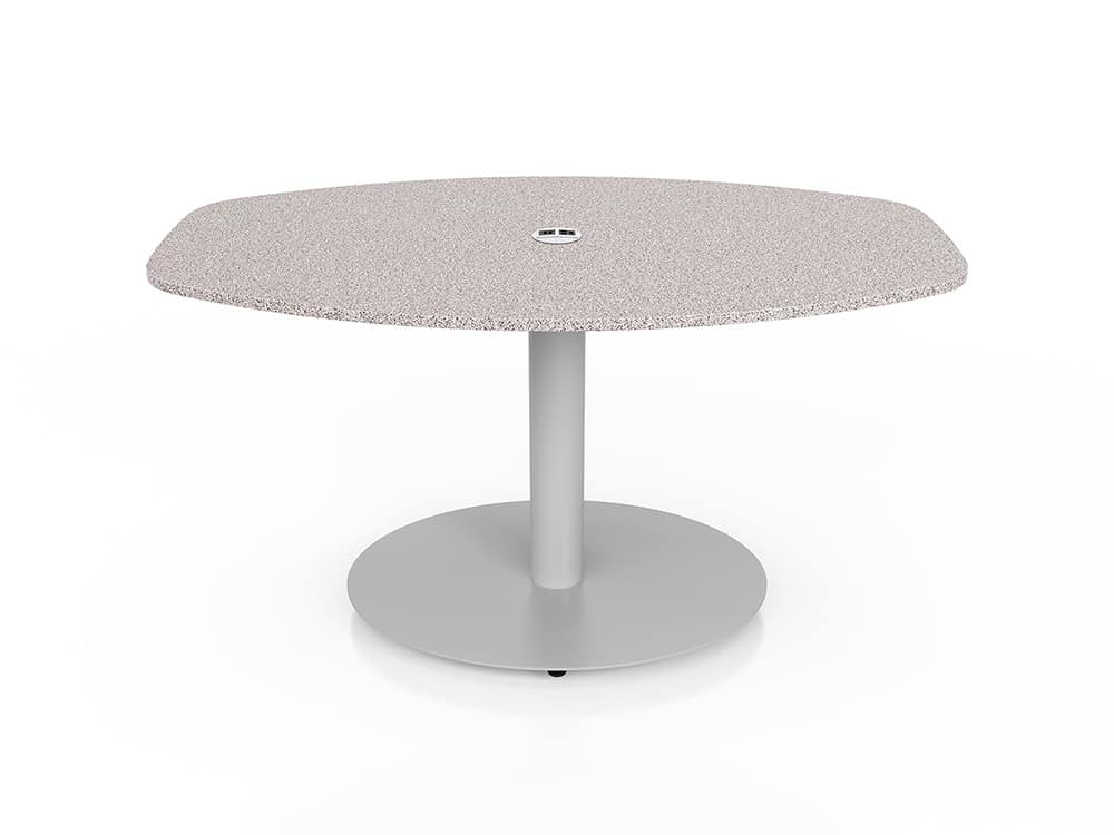 Flowform® Learn Lounge Curved Rectangle Table w/power - Smith System®