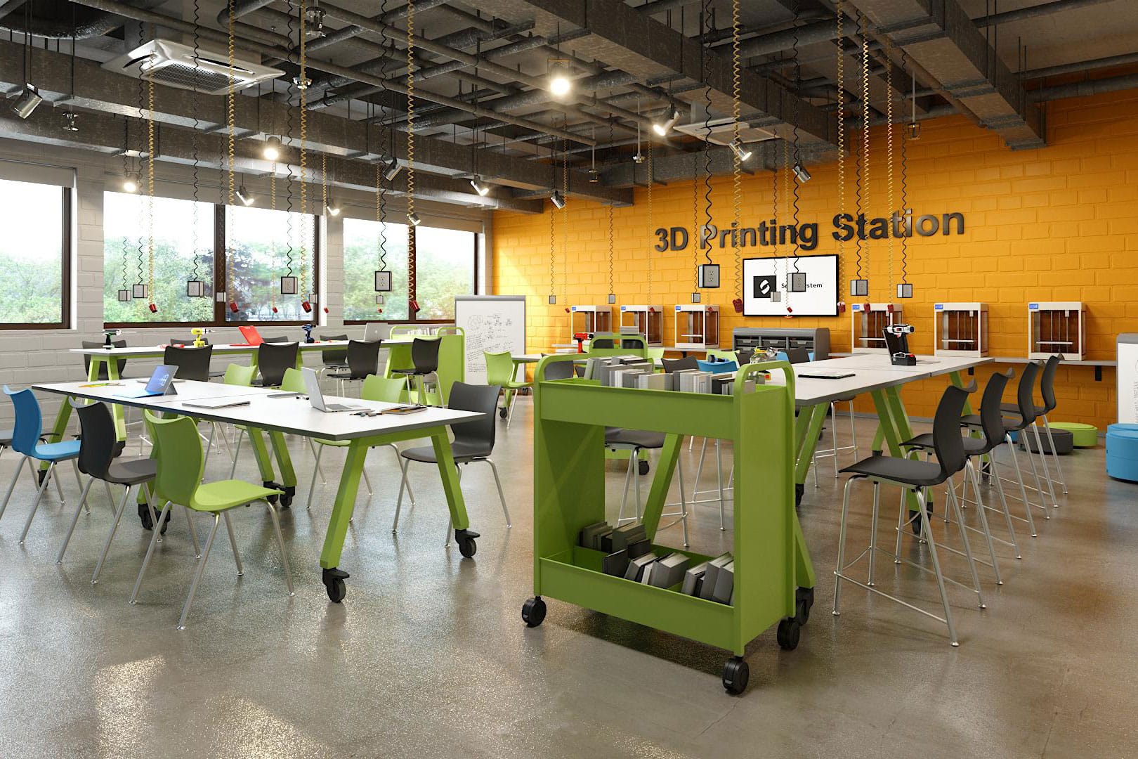 School Makerspace Furniture and Makerspace Environments - Smith System
